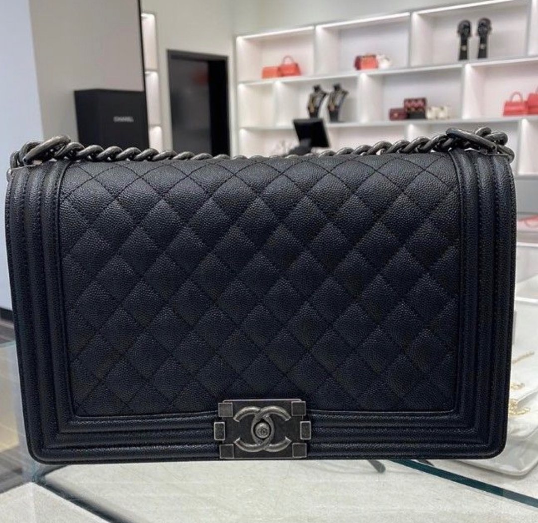 Chanel Le Boy New Medium Size Microchip 2022 with receipt on Carousell