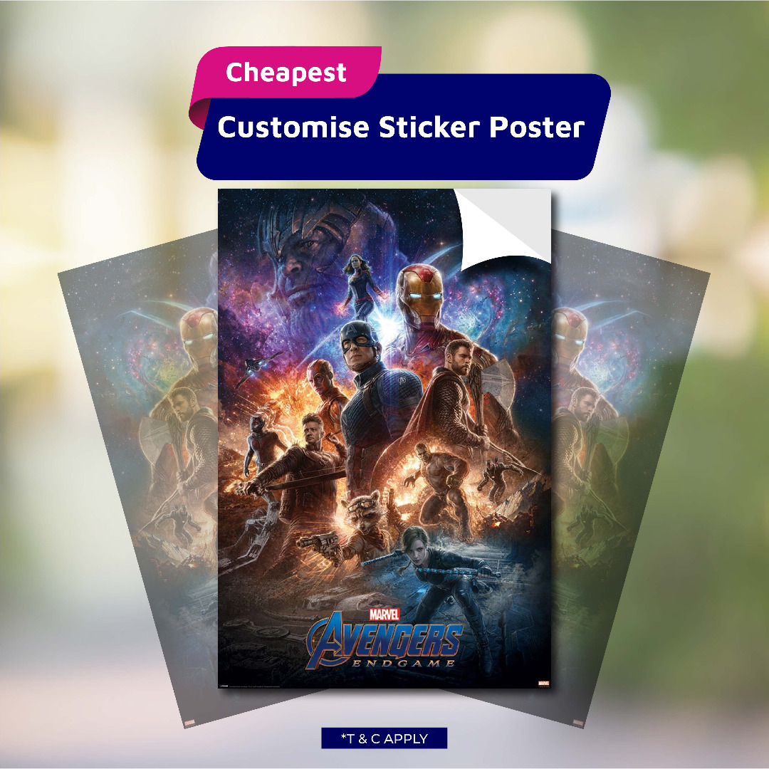 Cheapts And Express Customise Sticker Poster Printing (A3 size onwards ...