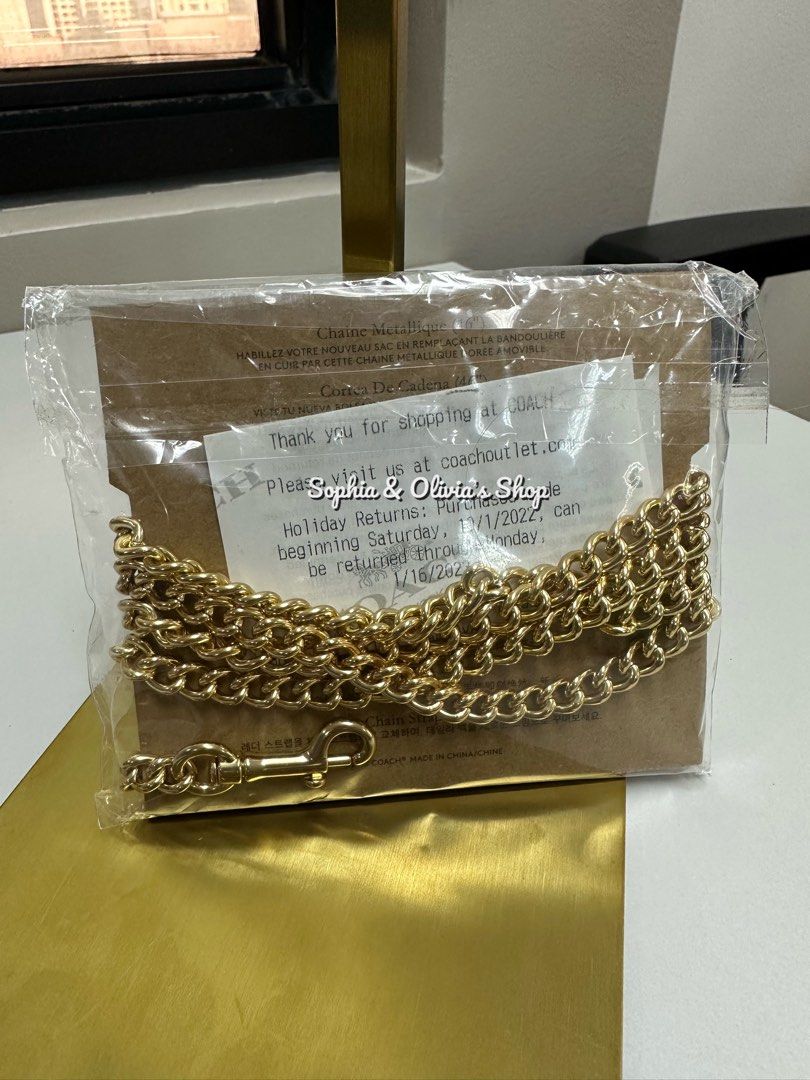 Coach Gold Chain Strap for Crossbody on Carousell