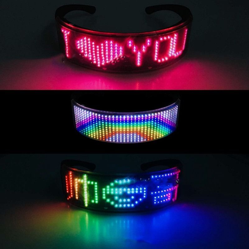 Concert Sunglasses DIY LED Bluetooth Glasses App Control Luminous ...