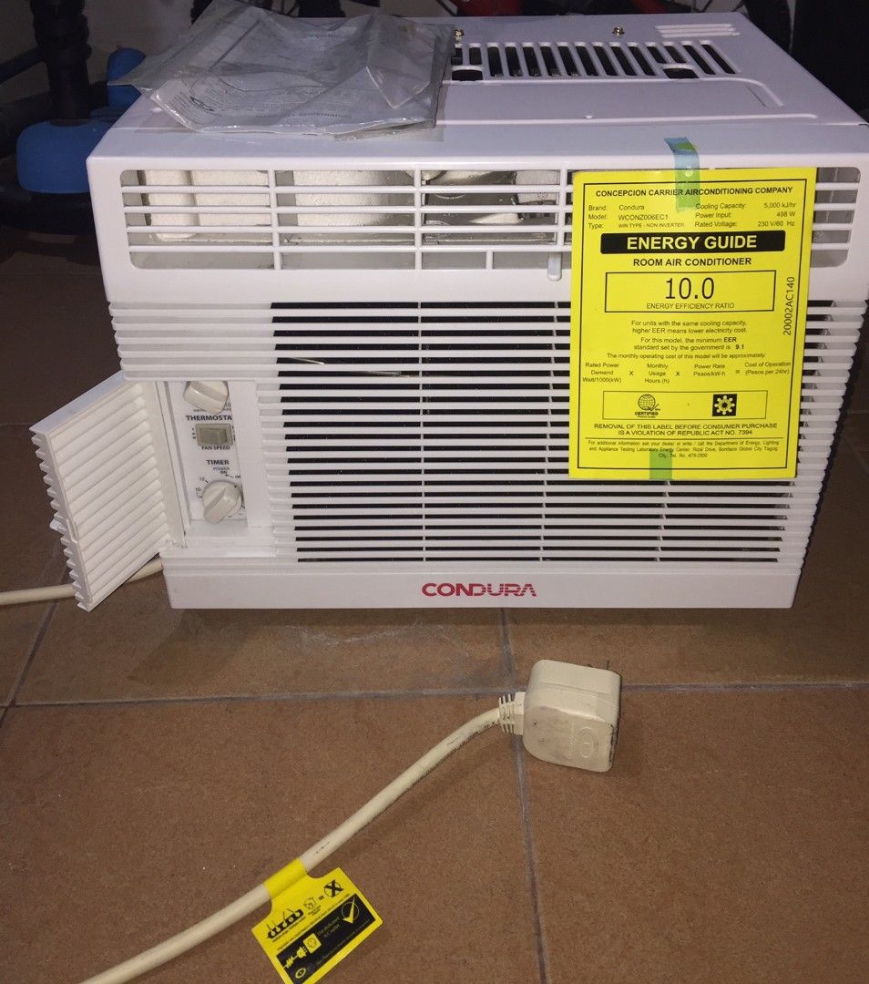 Condura .5HP with Electric fan inlet, TV & Home Appliances, Air ...