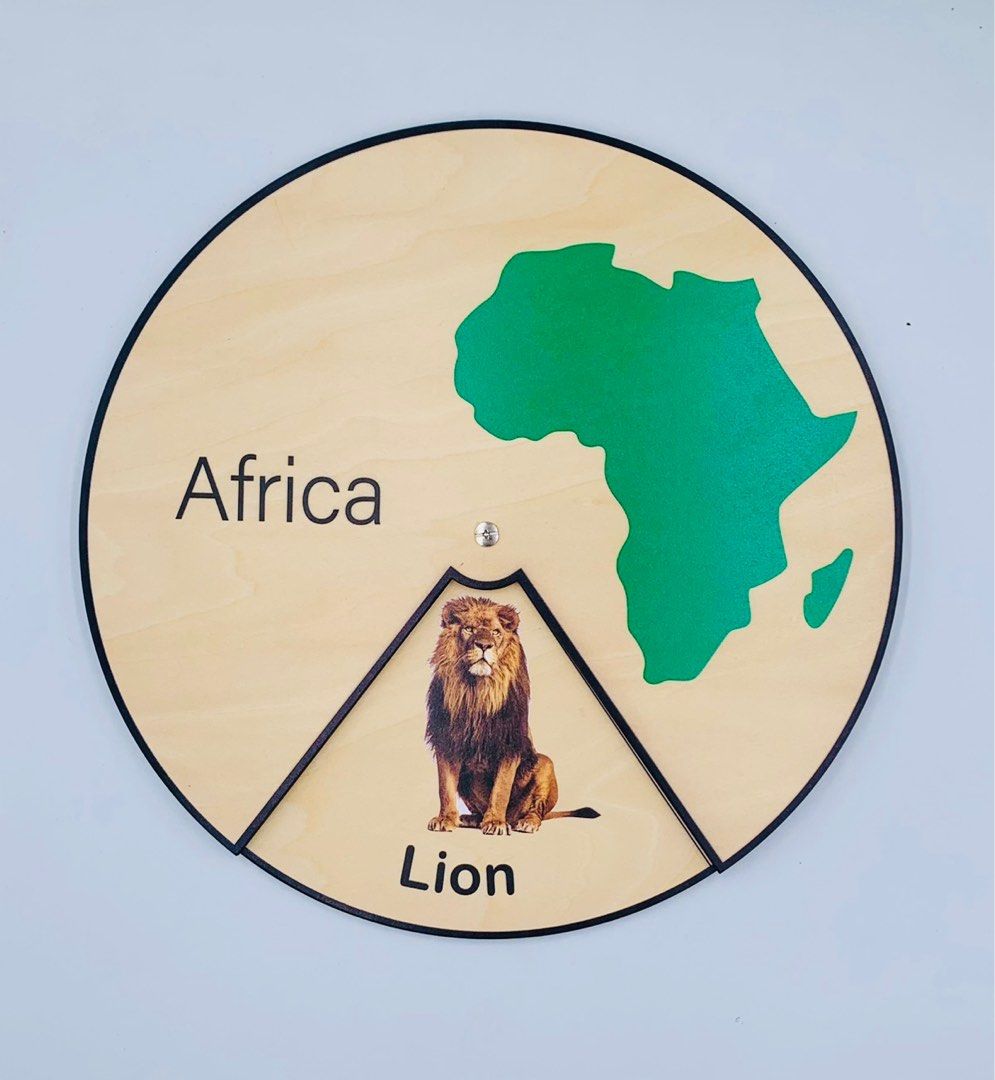 Continents animals spinner, Hobbies & Toys, Toys & Games on Carousell
