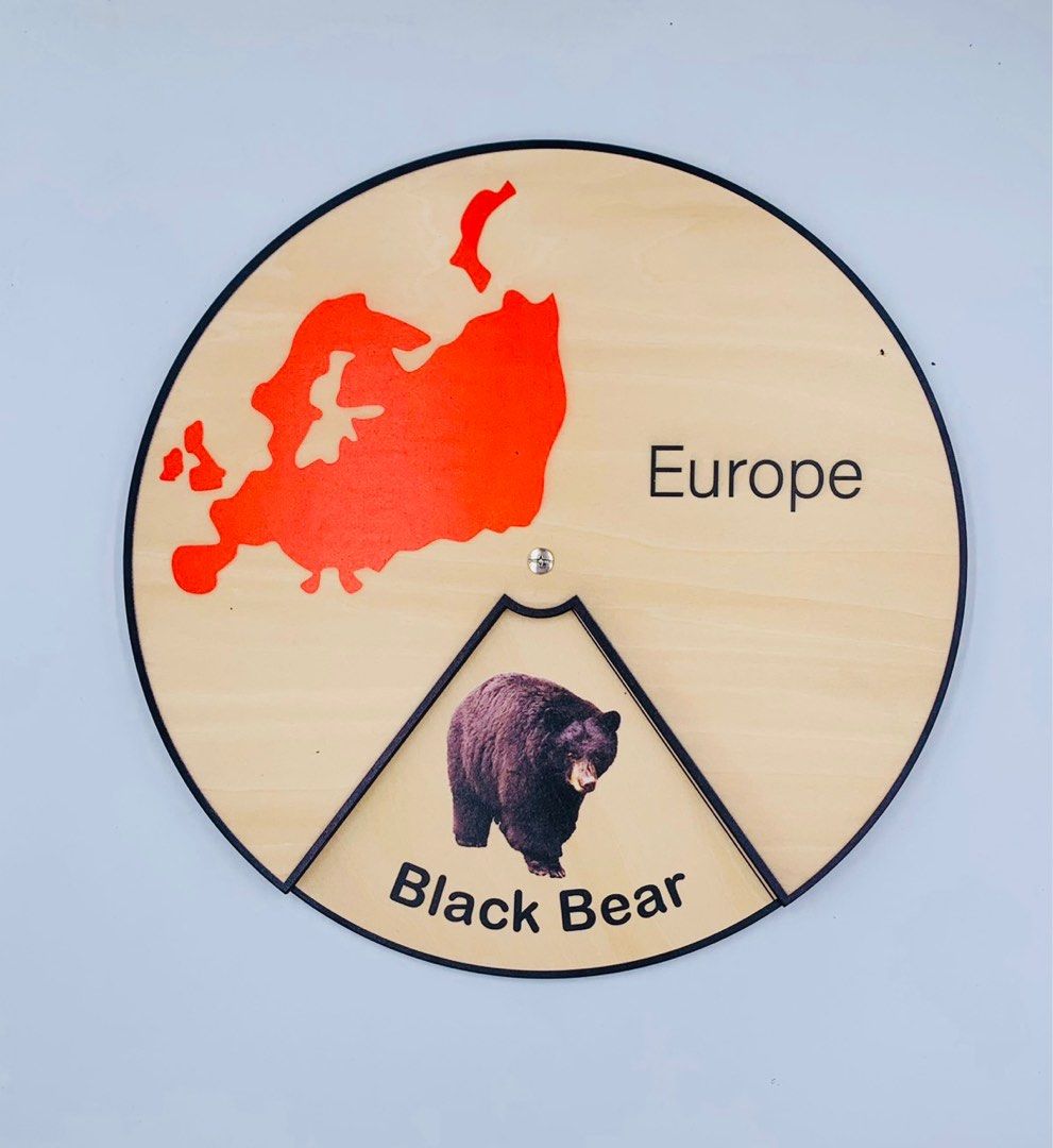 Continents animals spinner, Hobbies & Toys, Toys & Games on Carousell