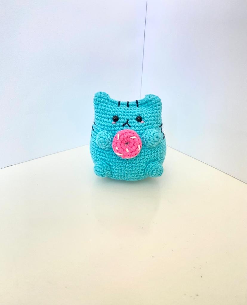 Crochet Fat Cat - Small, Hobbies & Toys, Stationery & Craft, Handmade ...