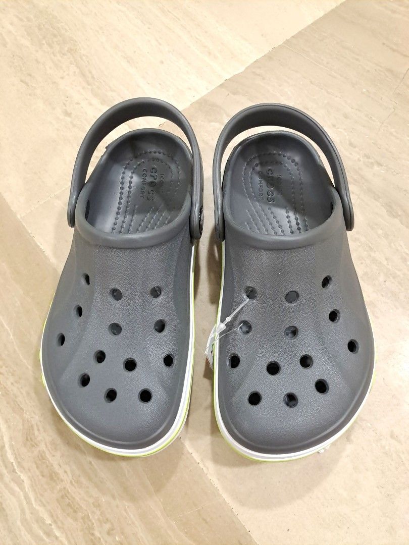 Crocs Bayaband Clog Kids C10 (Slate Grey/Lime Punch), Babies & Kids ...