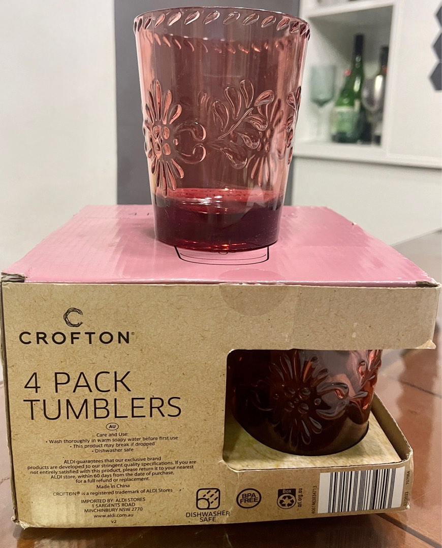 Crofton Acrylic 4-pack Tumblers Capacity - 470ml, Furniture & Home ...