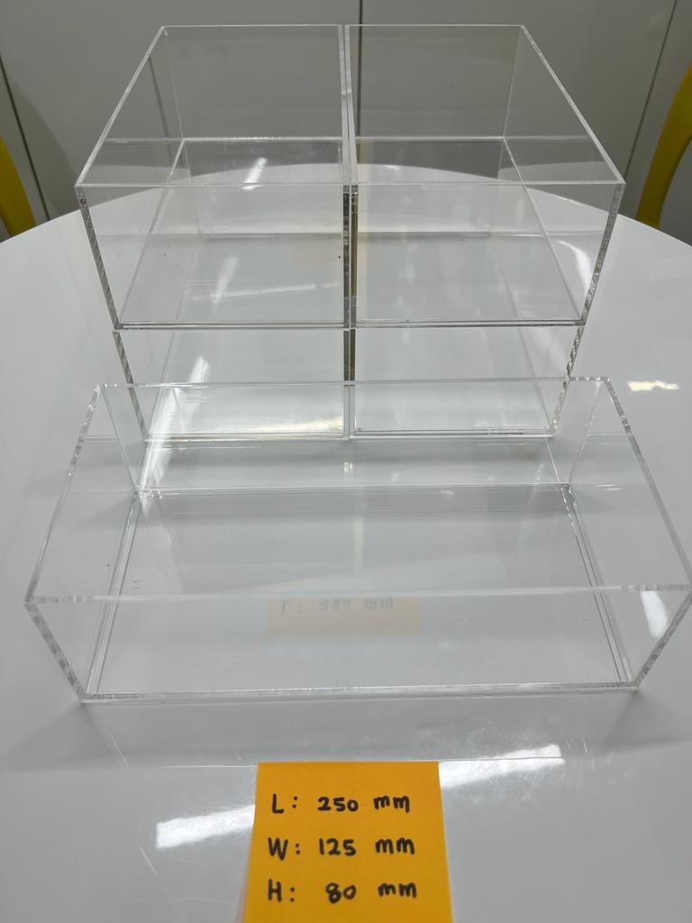 Custom Acrylic Box 250mm X 125mm X 80mm, Furniture & Home Living, Home ...