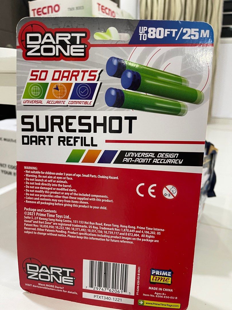 Dart Zone dart refill, Hobbies & Toys, Toys & Games on Carousell