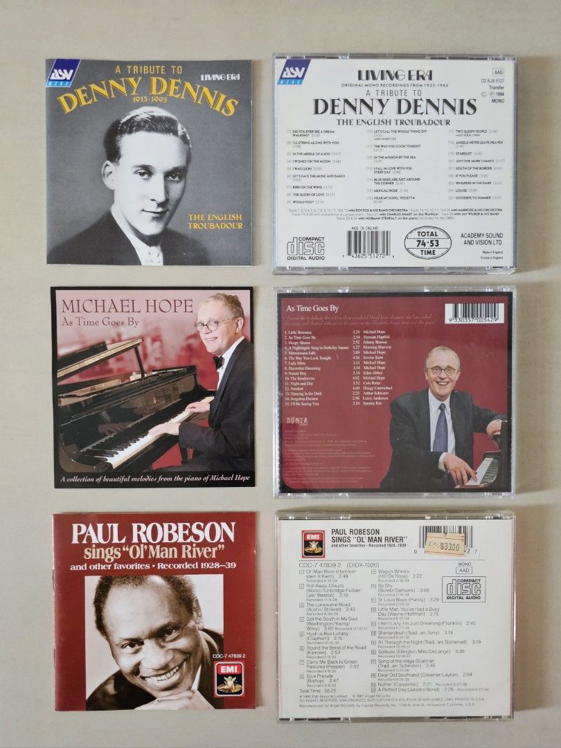 Denny Dennis,Michael Hope,Paul Robeson, Peter Rosendal,Charlie Glass ...