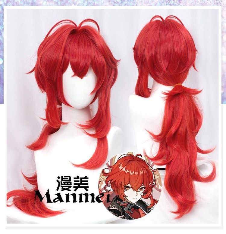 Diluc Cosplay Costume Set Genshin Impact, Hobbies & Toys, Collectibles ...