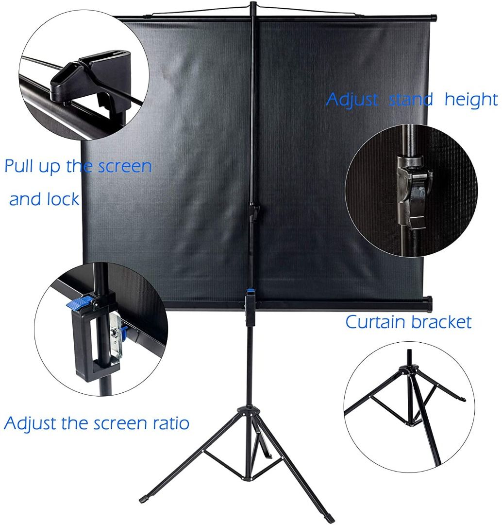 Display4top 60" Portable Projector Screen,4, TV & Home Appliances, TV ...