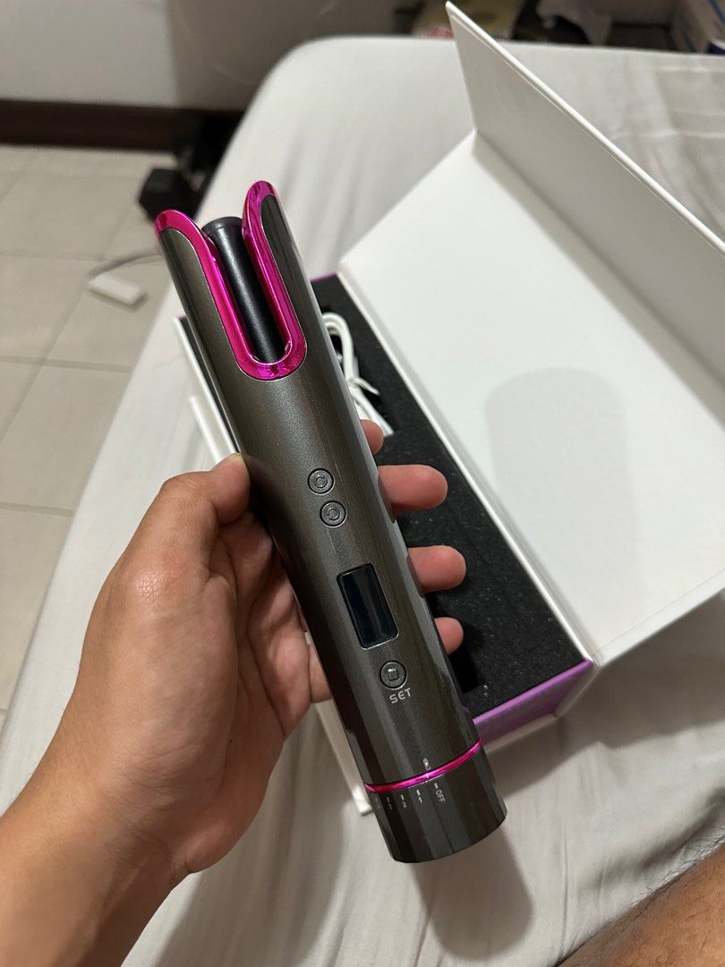Dyson-Inspired Cordless Hair Curler Portable on Carousell