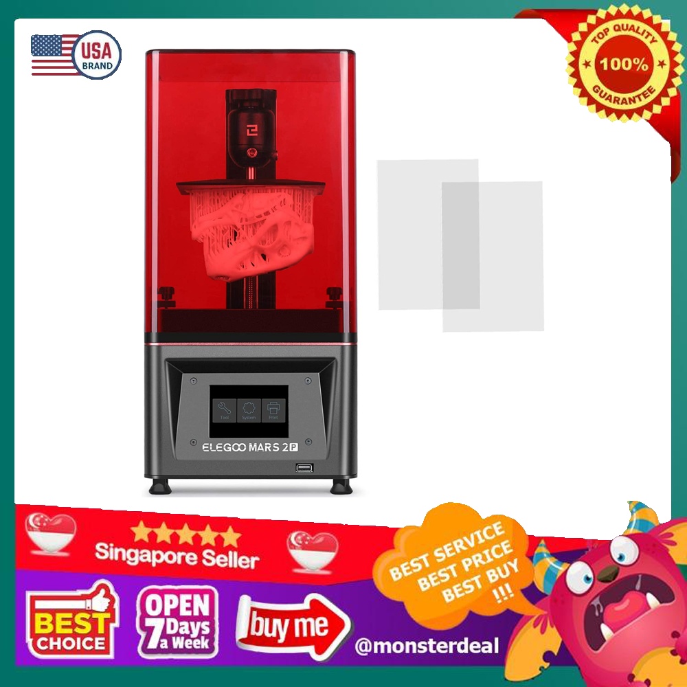 ELEGOO Mars 2 Pro Mono MSLA 3D Printer UV Photocuring LCD Resin 3D ...