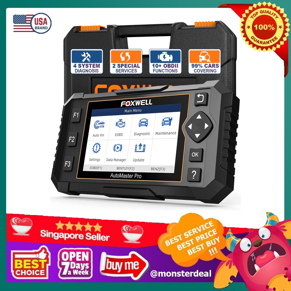 FOXWELL NT614 Elite Obd2 Scanner, Transmission ABS Engine Airbag ...
