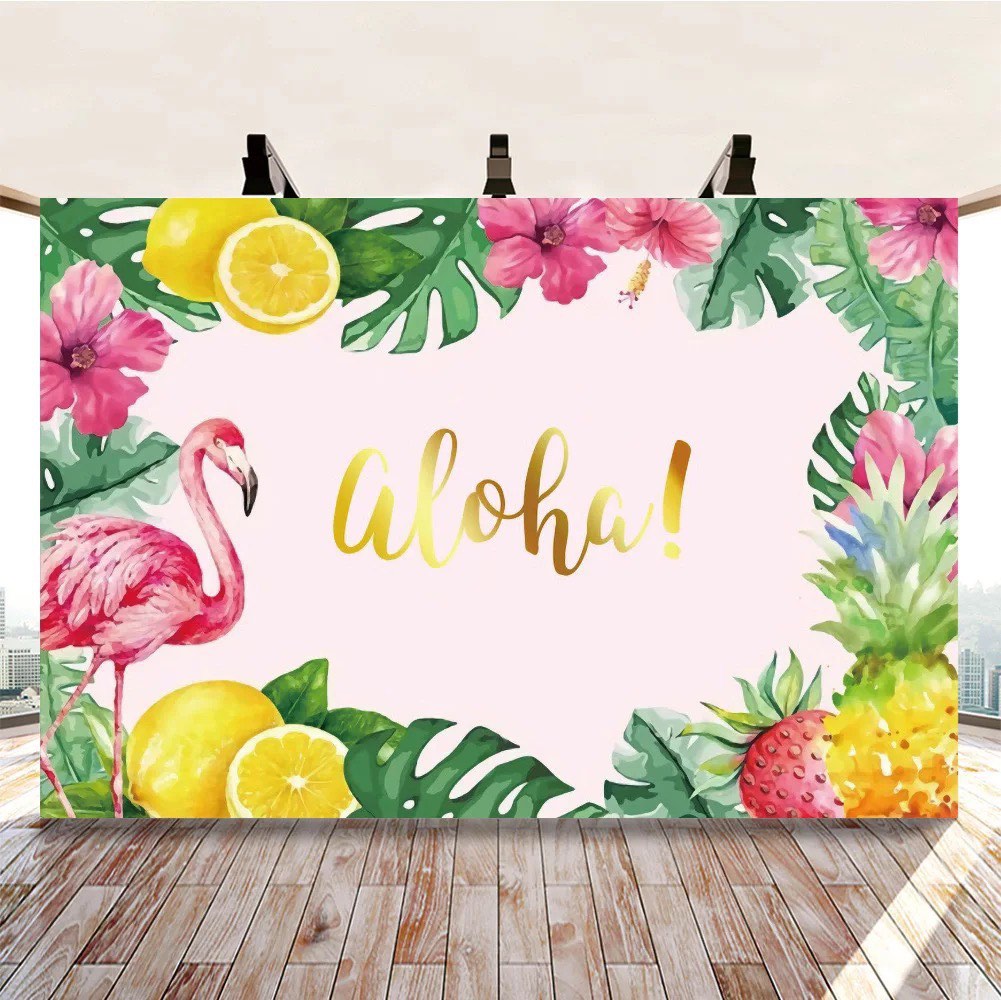 Generic party supplies - Aloha Hawaii theme birthday banner backdrop ...