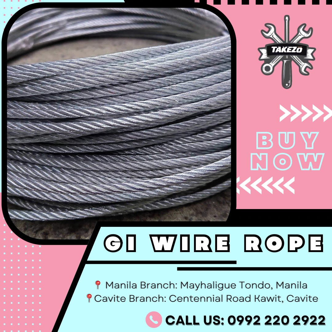 GI WIRE ROPE, Commercial & Industrial, Construction Tools & Equipment ...