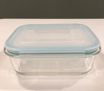 Glass Tall Rectangular Fridge Freezer Microwavable Food Container ...