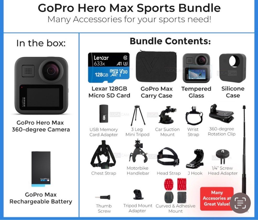 GoPro Hero Max Bundle, Photography, Video Cameras on Carousell