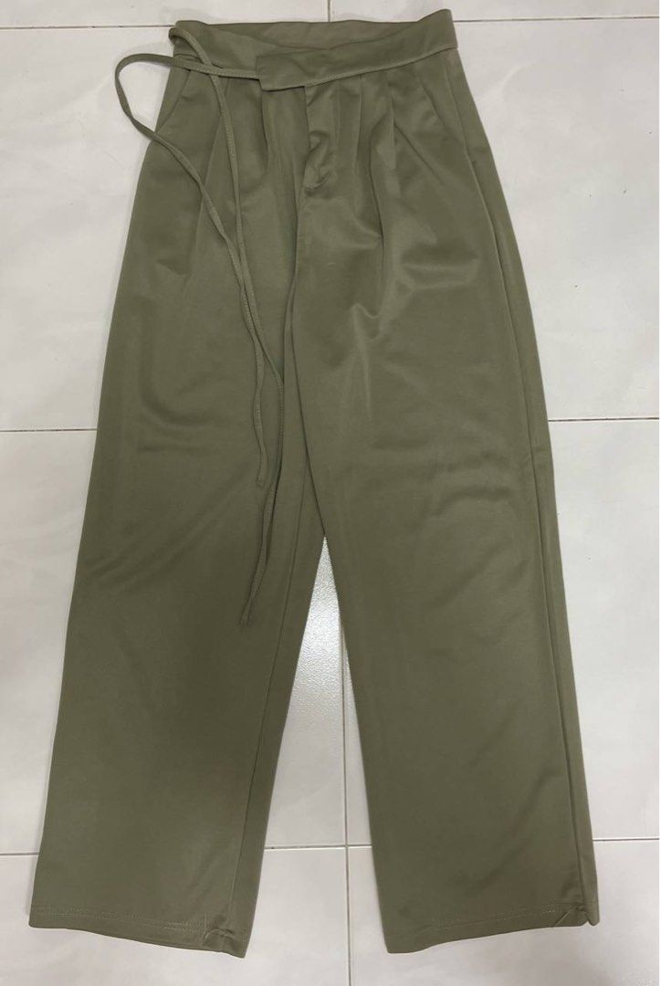 green work pants, Women's Fashion, Bottoms, Other Bottoms on Carousell