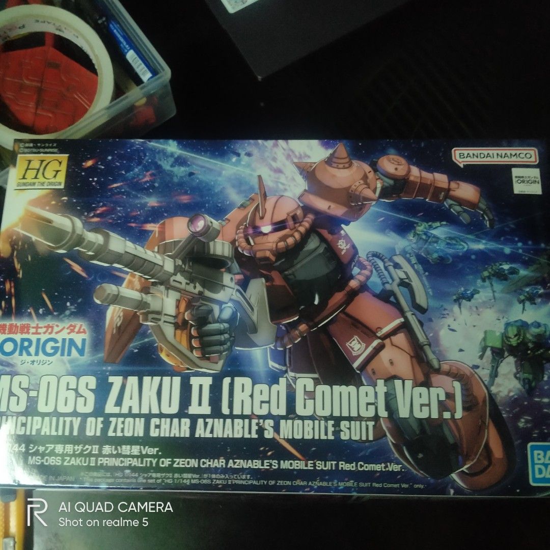 HG THE ORIGIN - Char Aznable Zaku (Red comet), Hobbies & Toys, Toys ...