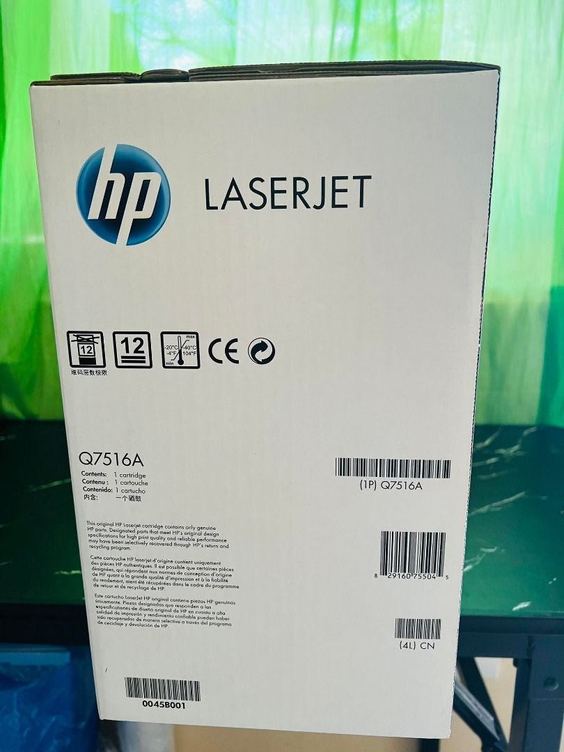 HP 16A Black Original LaserJet Toner Cartridge - (Q7516A), Computers ...