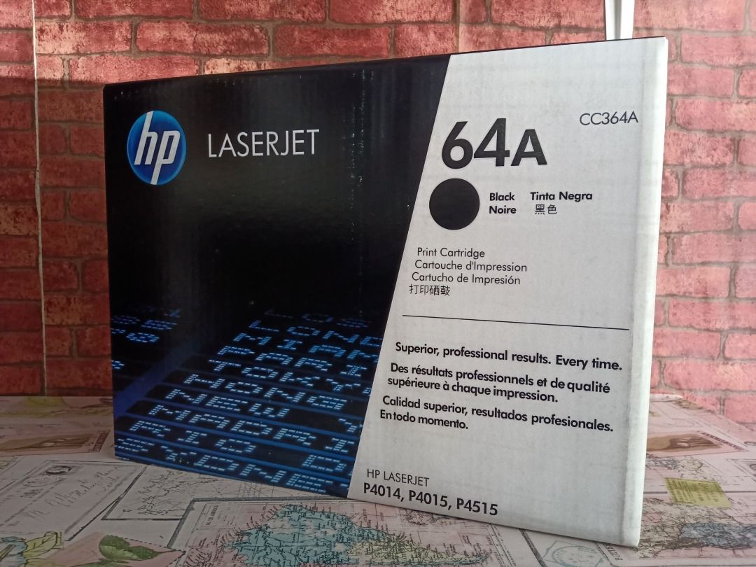 HP 64A Black Original LaserJet Toner Cartridge (CC364A), Computers ...