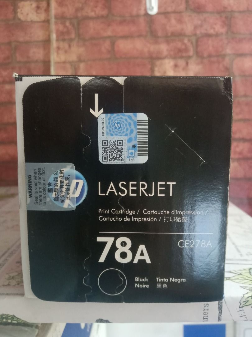 HP 78A Black Original LaserJet Toner Cartridge, CE278A, Computers ...