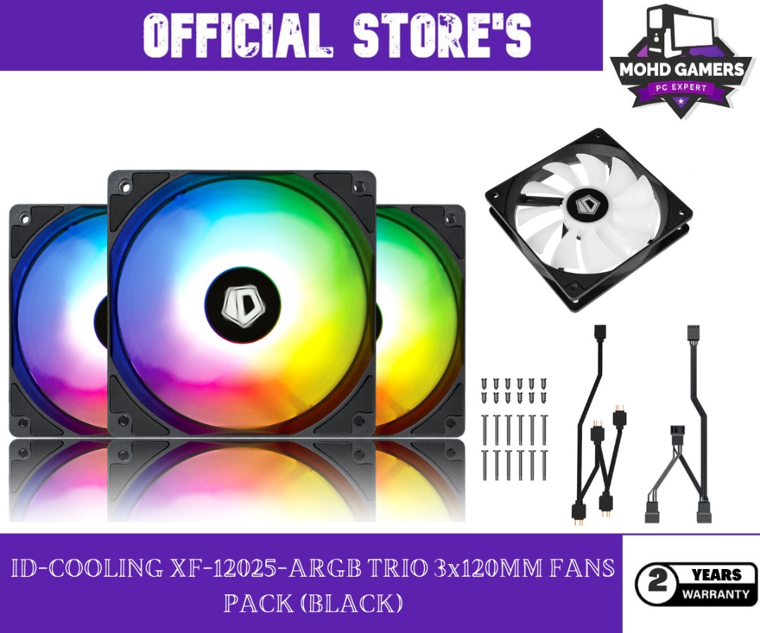 ID-COOLING XF-12025-ARGB TRIO 3x120MM FANS PACK, Computers & Tech ...