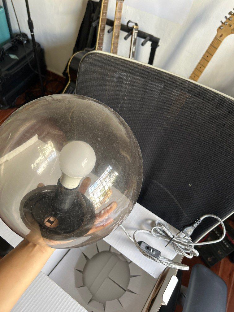 Ikea Fado Lamp Grey with lightbulb, Furniture & Home Living, Lighting ...