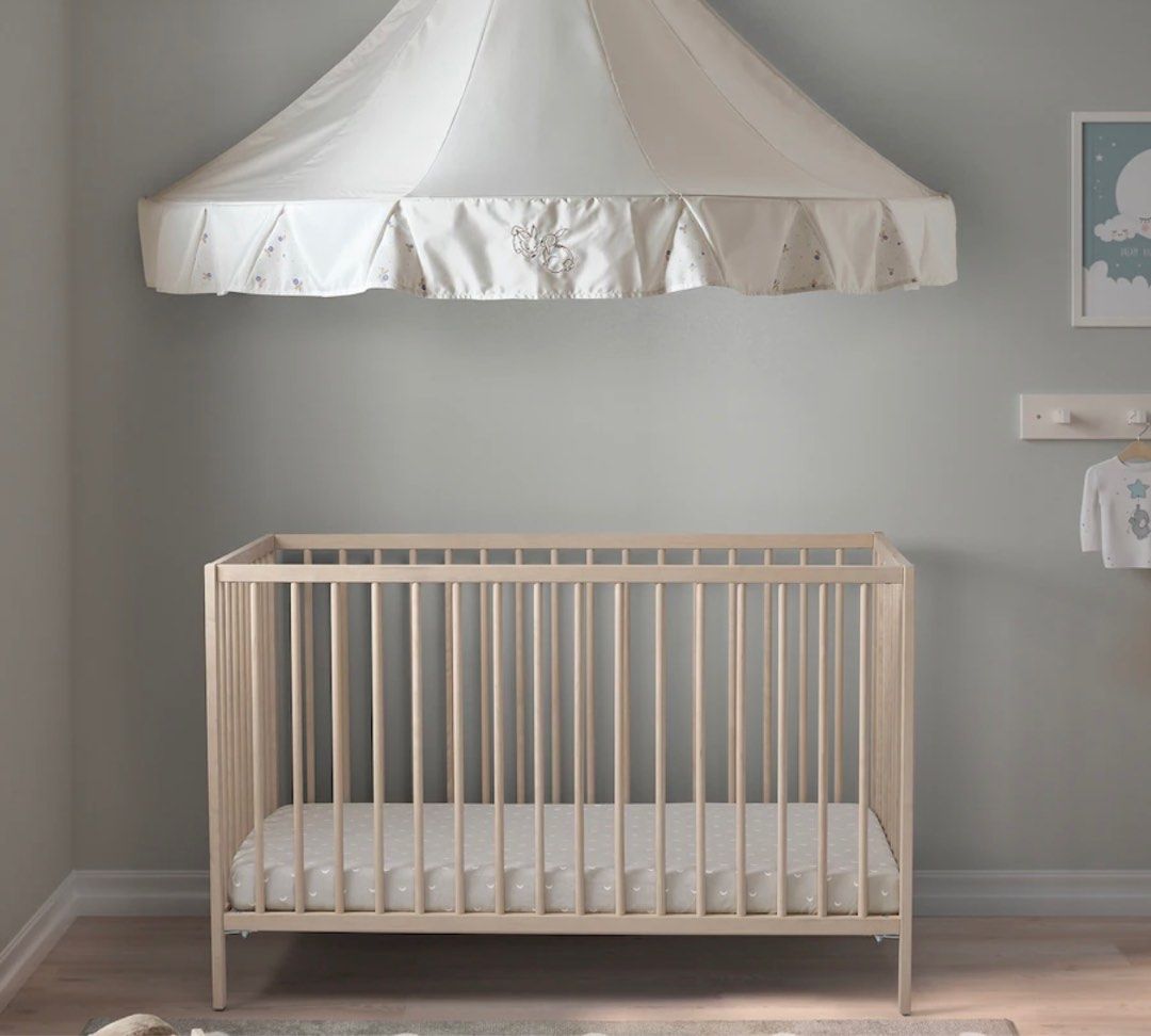IKEA SNIGLAR Cot beech 60x120 cm, Babies & Kids, Baby Nursery & Kids ...