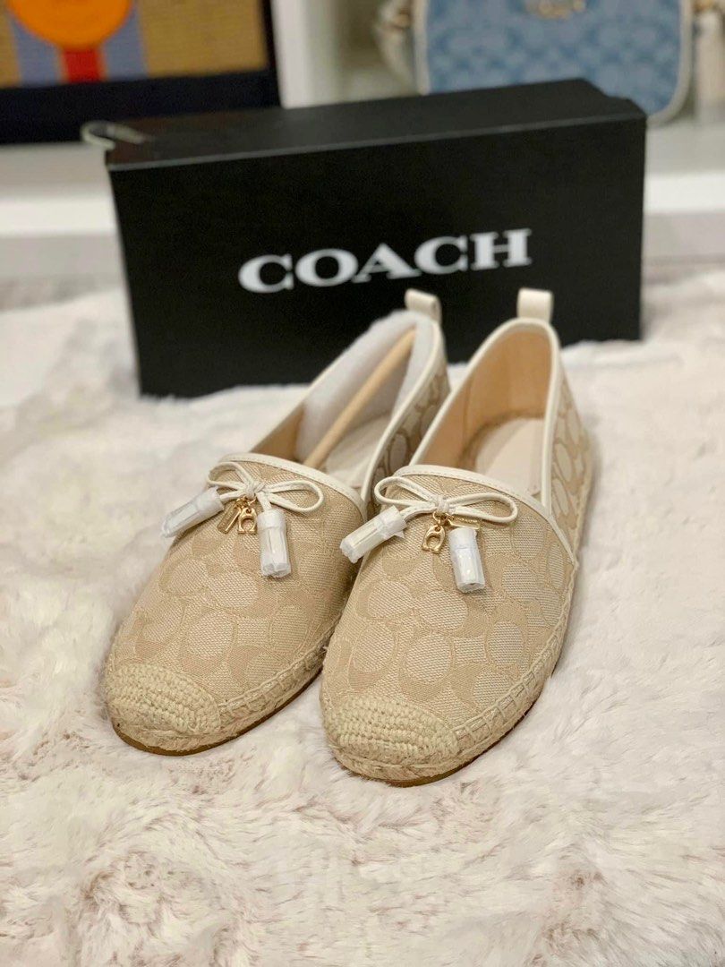 Coach Carson Espadrille - Light Khaki, US8B, Women's Fashion, Footwear ...