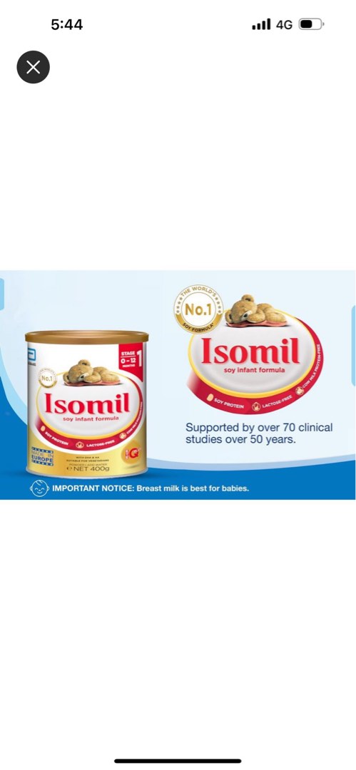 Isomil stage 1, Babies & Kids, Nursing & Feeding, Breastfeeding ...
