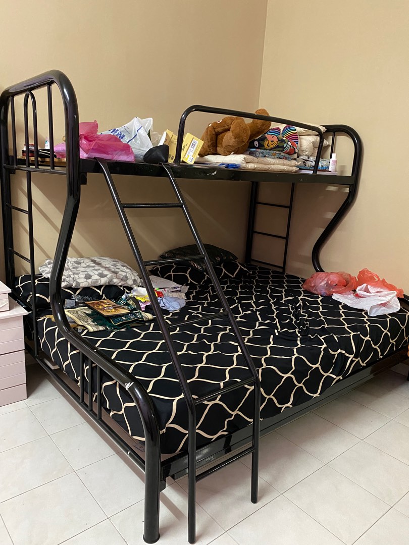 KATIL BUNK BED BESI, Furniture & Home Living, Furniture, Bed Frames ...