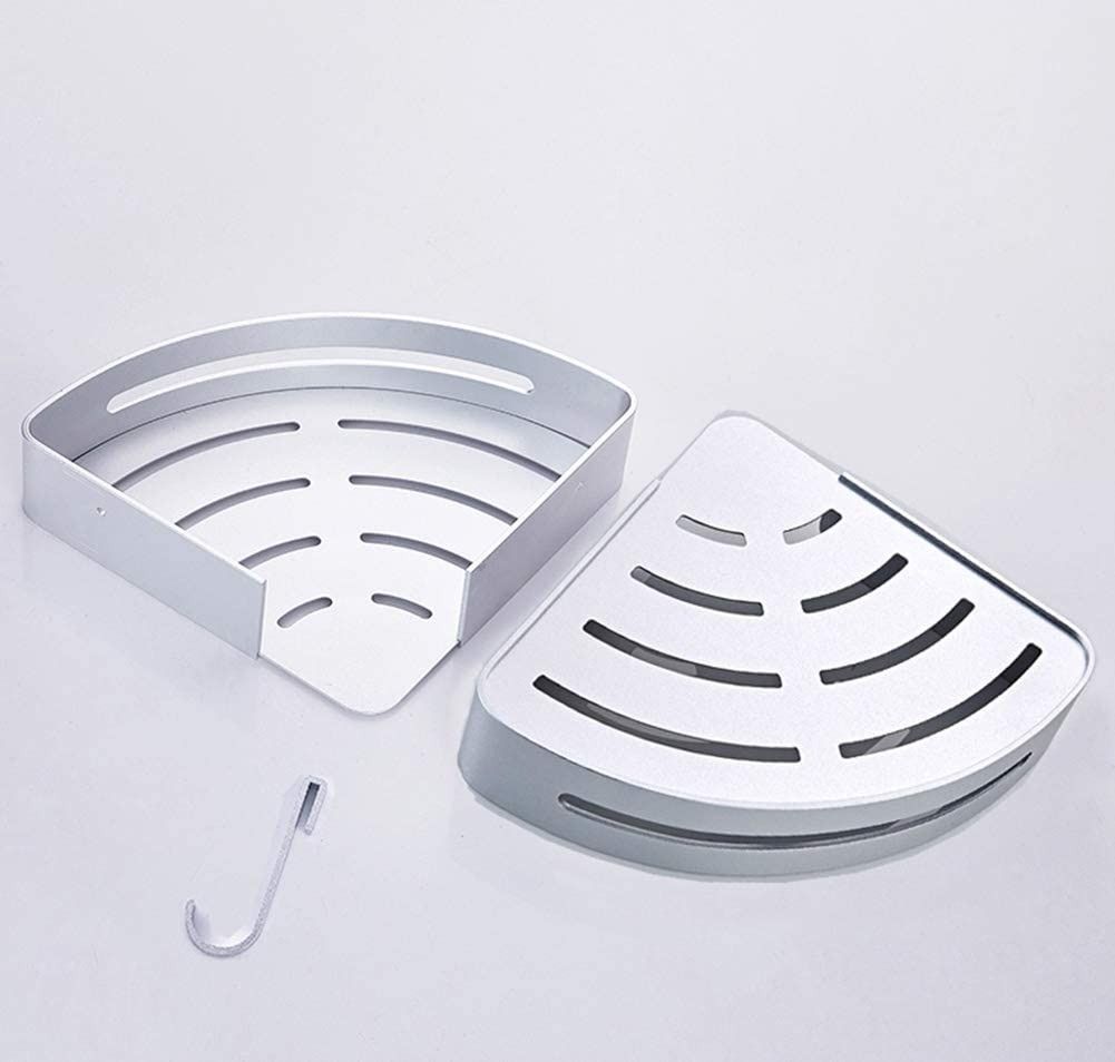 Kazeila Shower Shelf Corner Shelf - Bath Shower Tray with 2 Hooks ...
