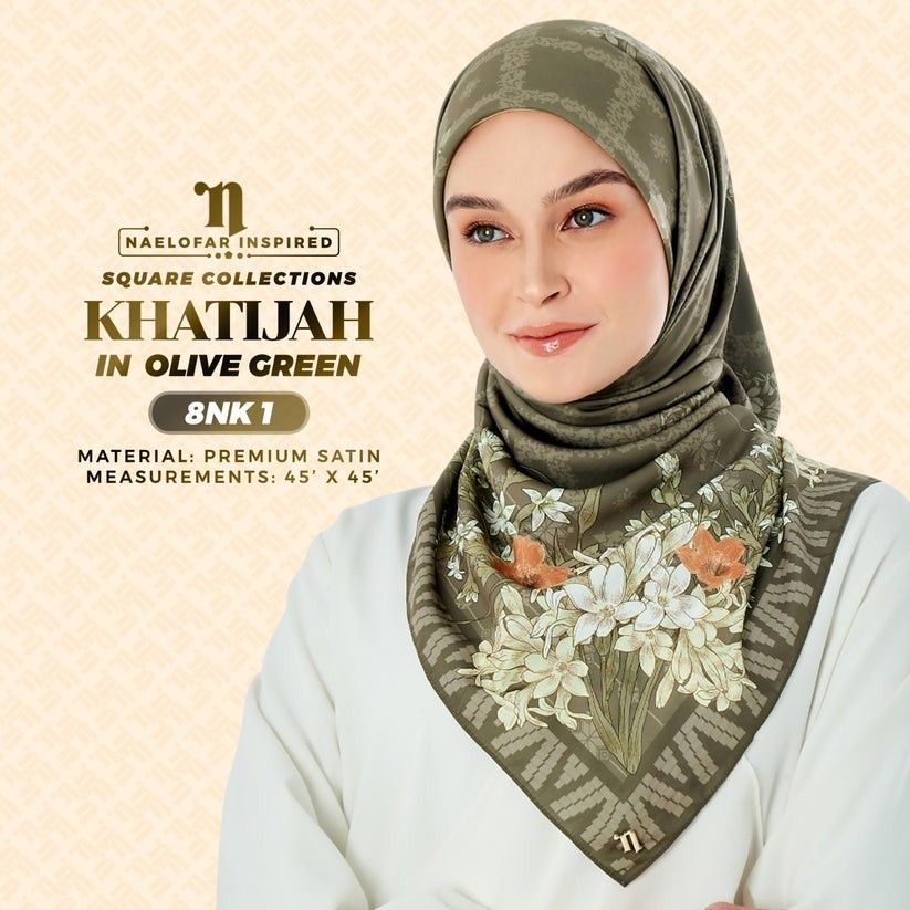 KHATIJAH SQUARE BY NAELOFAR HIJAB RAYA COLLECTIONS, Women's Fashion ...