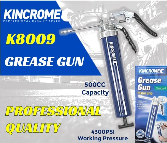 KINCROME K8009 PROFESSIONAL GREASE GUN/ GREASE PUMP, Furniture & Home ...