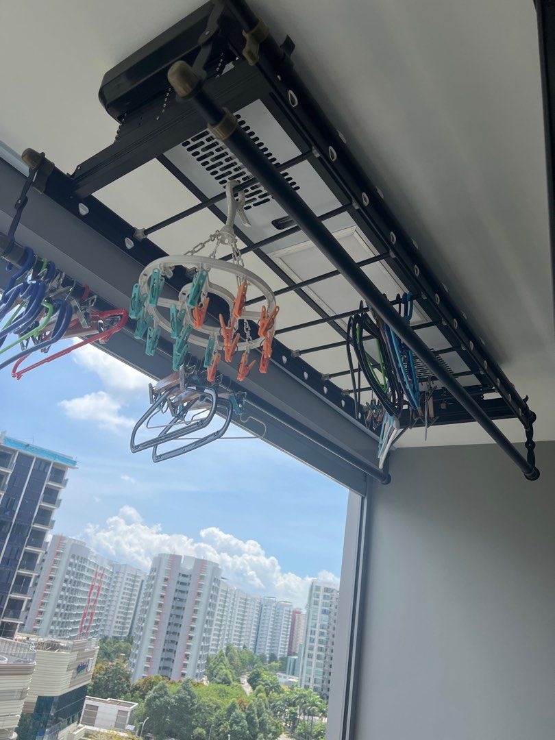 Laundry remote rack, Furniture & Home Living, Home Improvement ...