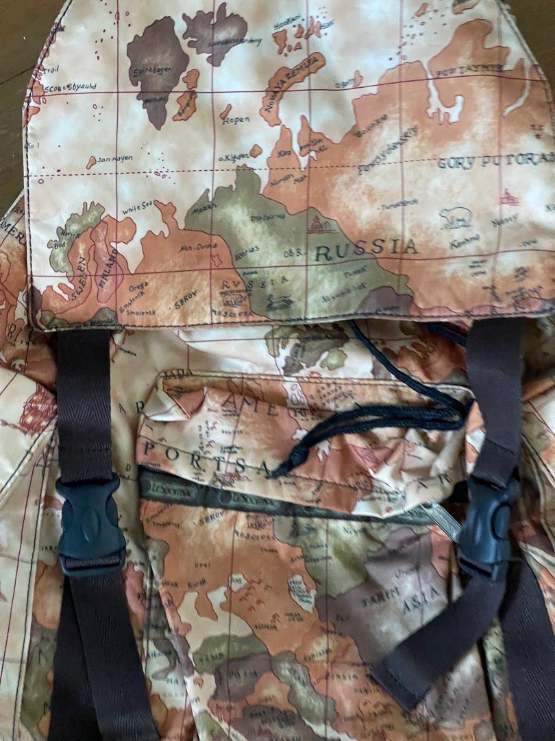 Lesportsac map of the world printed rucksack backpack on Carousell