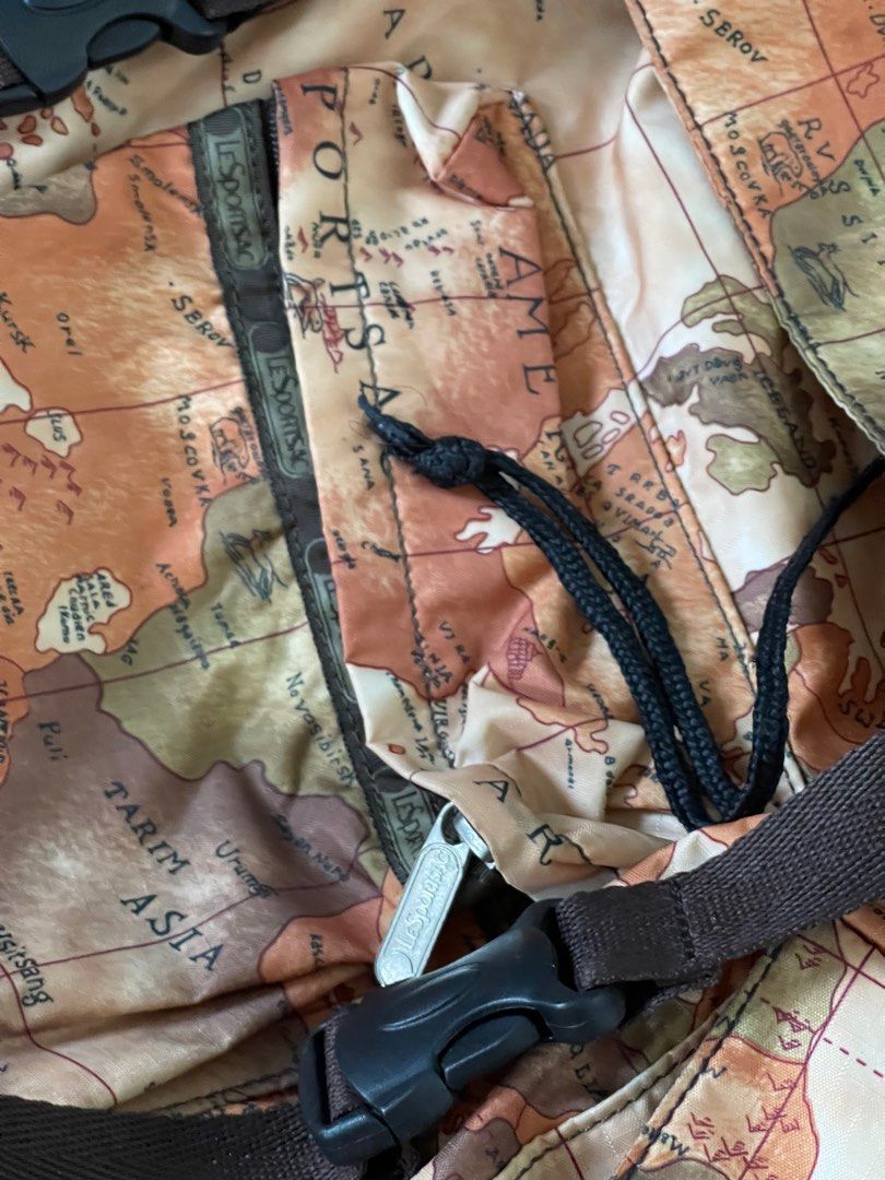 Lesportsac map of the world printed rucksack backpack on Carousell