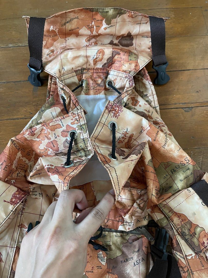 Lesportsac map of the world printed rucksack backpack on Carousell