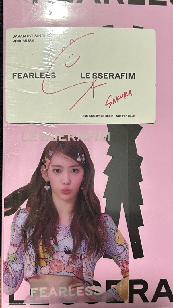 [誠意交換]Lesserafim Fearless Weverse 日版 Sakura透明小卡set 換 Chaewon, 興趣及遊戲, 收藏 ...
