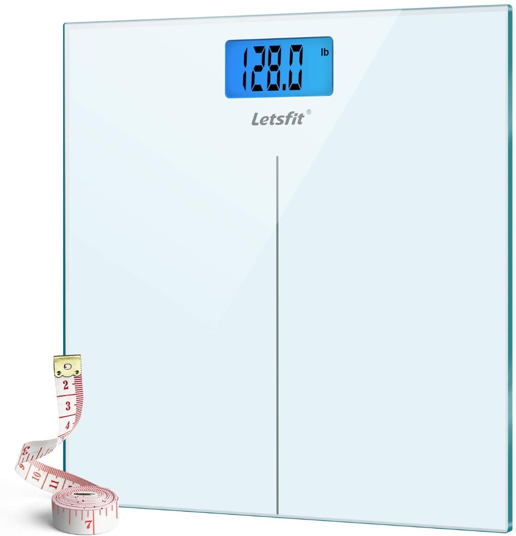Letsfit Digital BodyWeight Scale, Bathroom Scale with Large Backlit ...