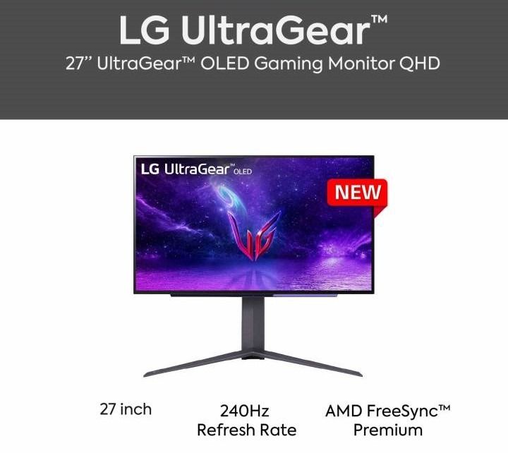 LG 27GR95QE 27 Inch OLED 1440P 240Hz 0.03ms Monitor, Computers & Tech ...