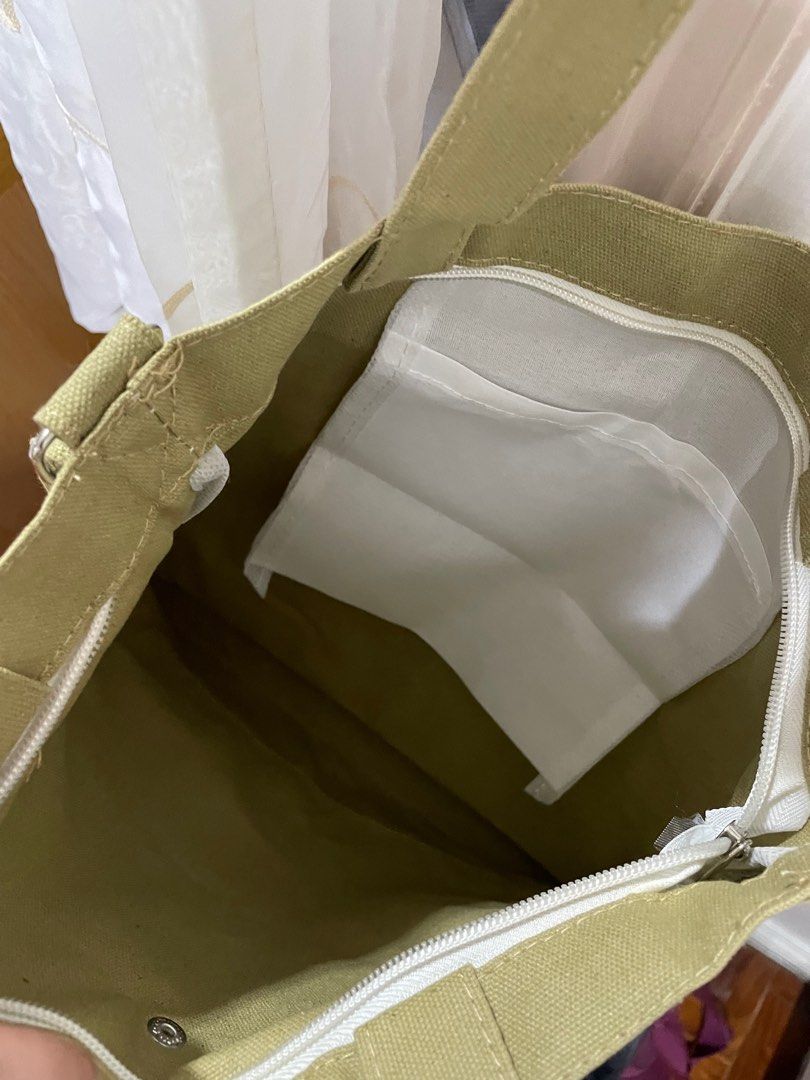 Light army green tote bag, Women's Fashion, Bags & Wallets, Tote Bags ...