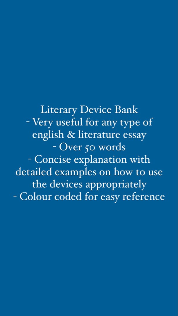 Literary Device Bank Notes, Everything Else on Carousell