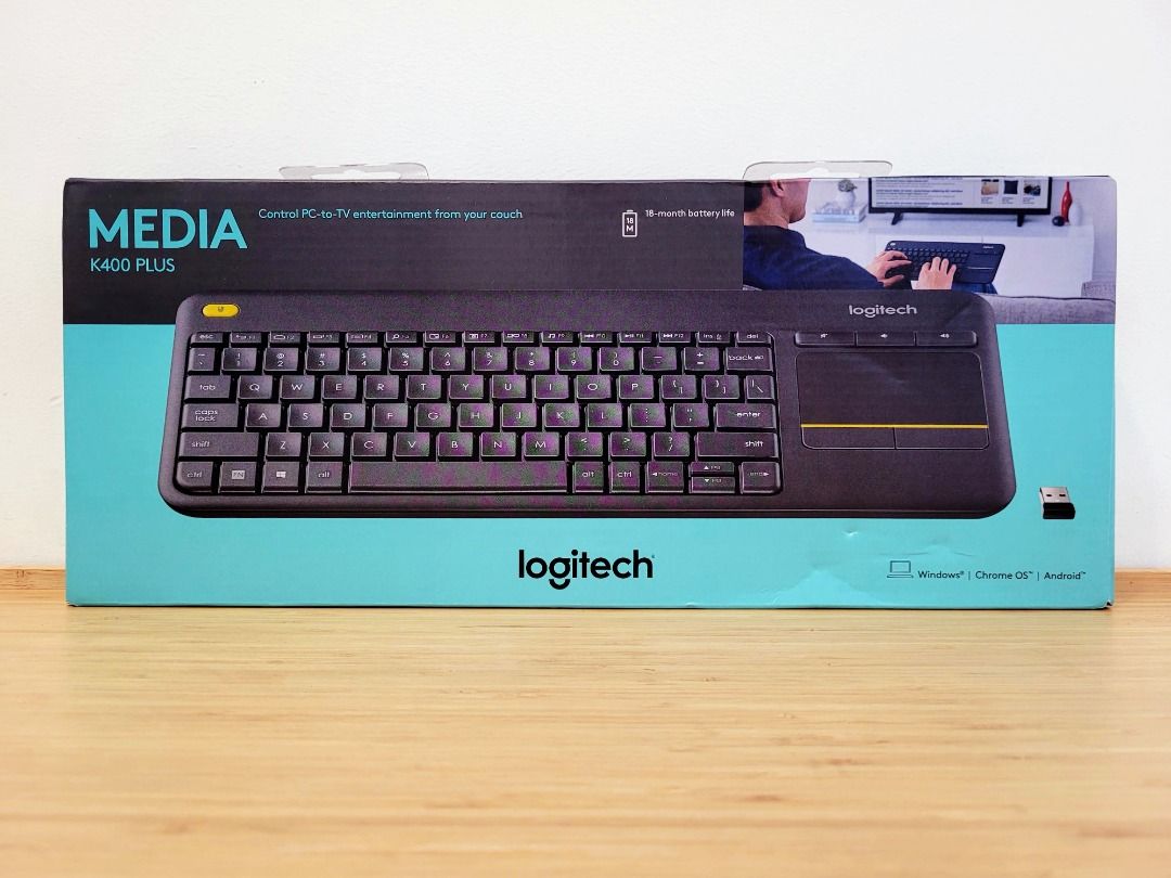 Logitech K400 Plus Wireless Touch Keyboard Black (Local Warranty ...