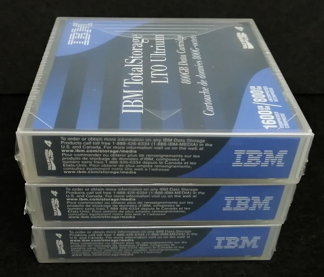 👍 BEST DEAL! 💲15 For 3! 💾 Lot of 3 New IBM TotalStorage LTO Ultrium 4 800GB Data Cartridges P/N ...