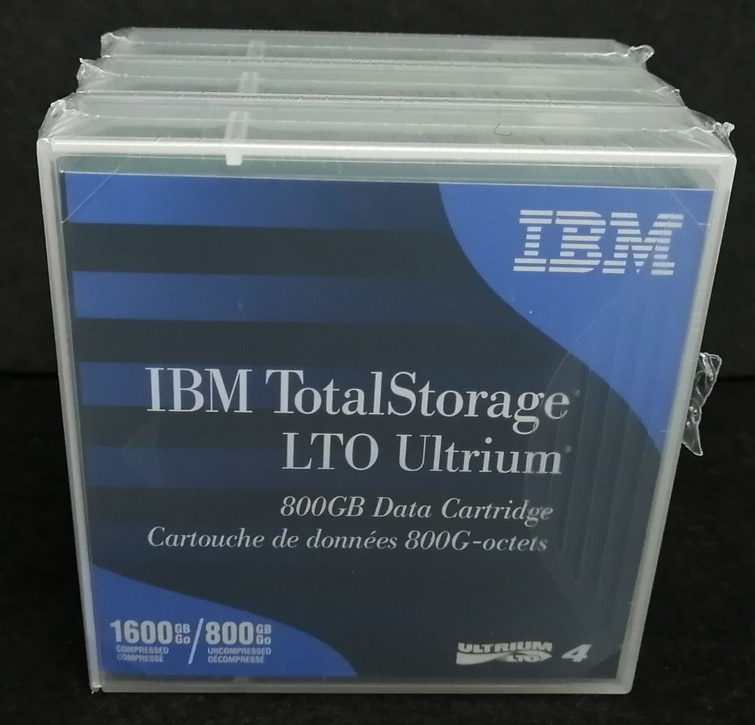 👍 BEST DEAL! 💲15 For 3! 💾 Lot of 3 New IBM TotalStorage LTO Ultrium 4 800GB Data Cartridges P/N ...