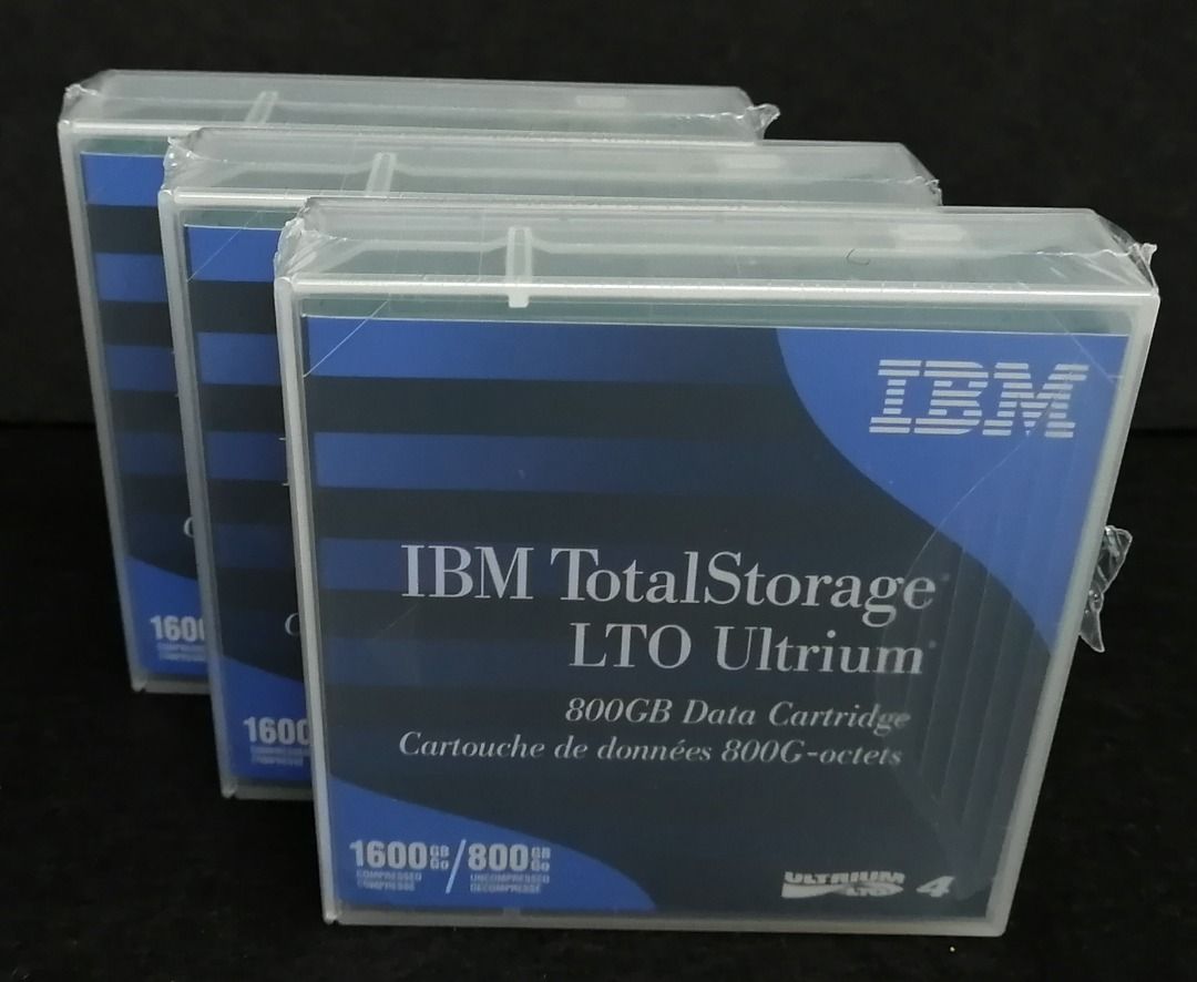 👍 BEST DEAL! 💲15 For 3! 💾 Lot of 3 New IBM TotalStorage LTO Ultrium 4 800GB Data Cartridges P/N ...