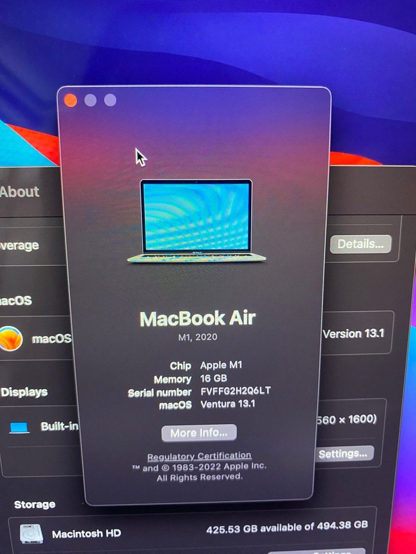 Macbook Air M1 - 16GB RAM 512GB SSD on Carousell